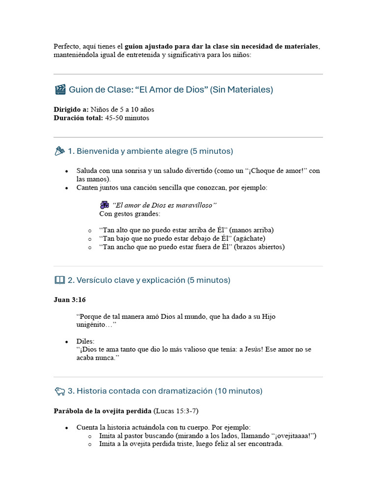 Clase Interactiva sobre el Amor de Dios | PDF | Amor | Oración