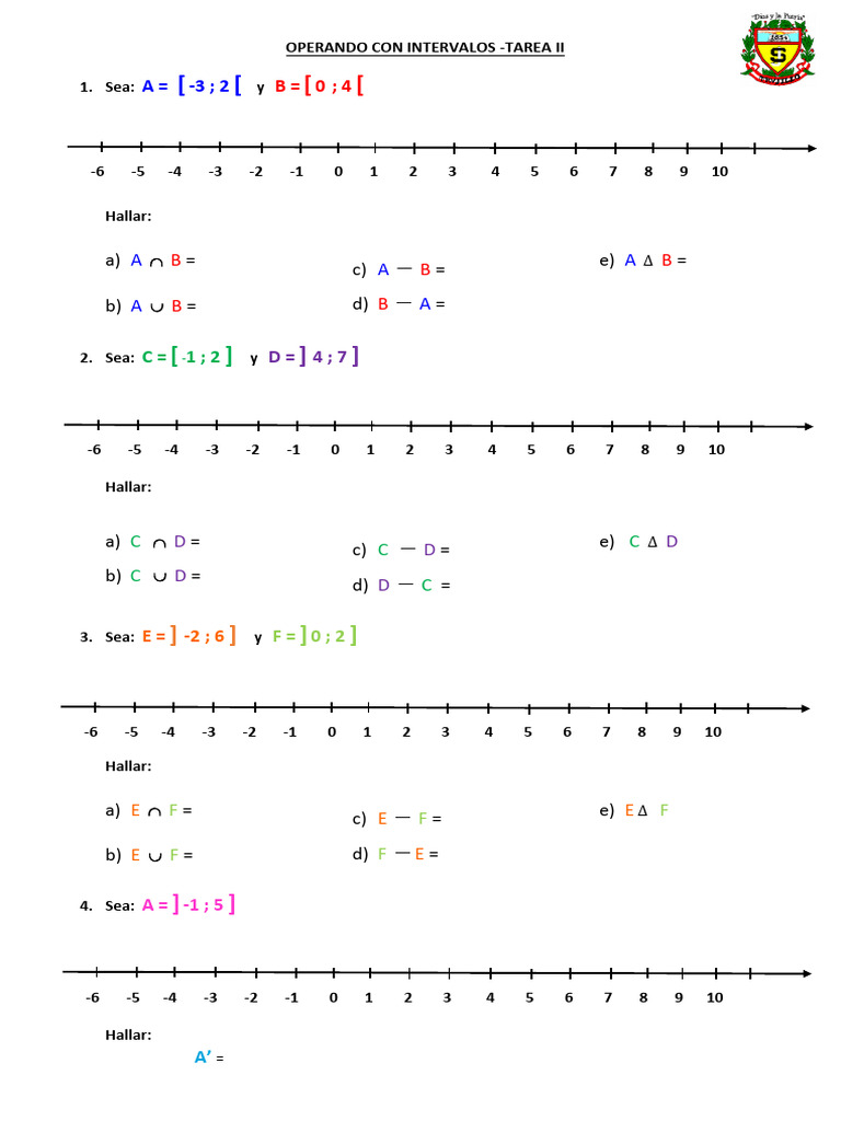 OPERANDO CON INTERVALOS TAREA II | PDF