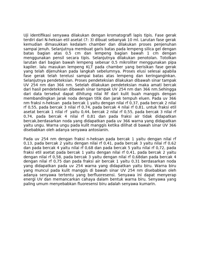 KLT Fraksinasi | PDF