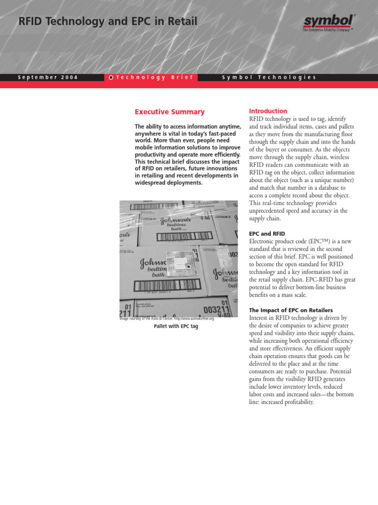 Rfid Technology and Epc in Retail | PDF | Radio Frequency ...