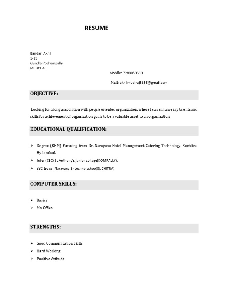 Akhil Resume | PDF