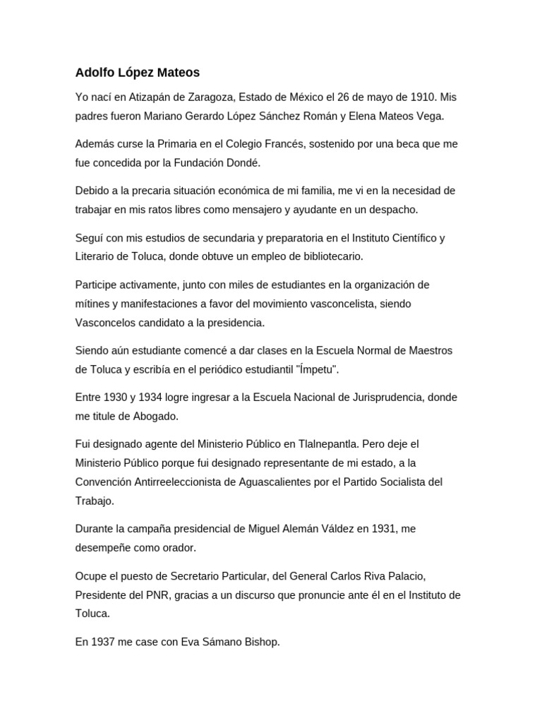 Adolfo Lopez Mateos | PDF | México
