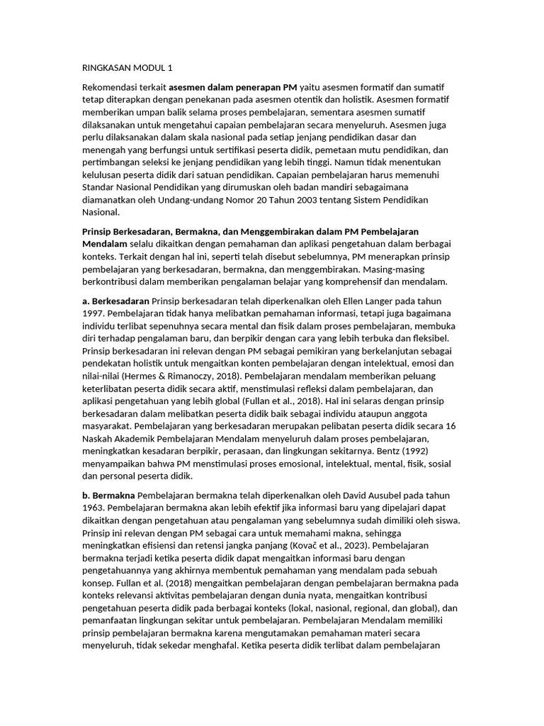 Ringkasan Modul 1 | PDF