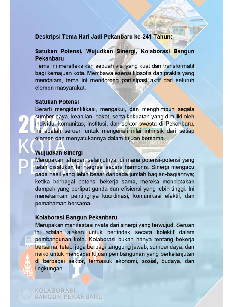 Tema Hari Jadi 241 | PDF