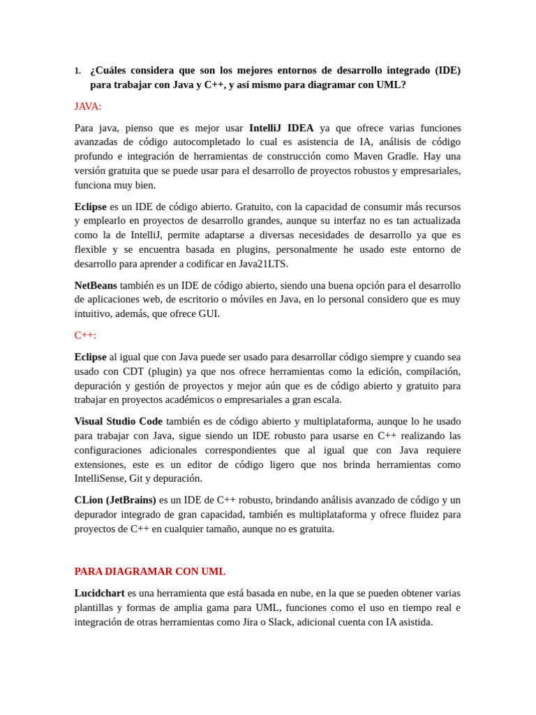 Cuáles Considera Que Son Los Mejores Entornos de Desarrollo Integrado ...