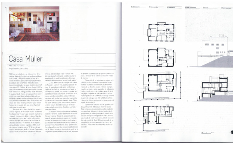 Casa Müller en Plantas Secciones y Alzados - Edificios Claves Del SXX de Richard Weston - Pag 68 ...