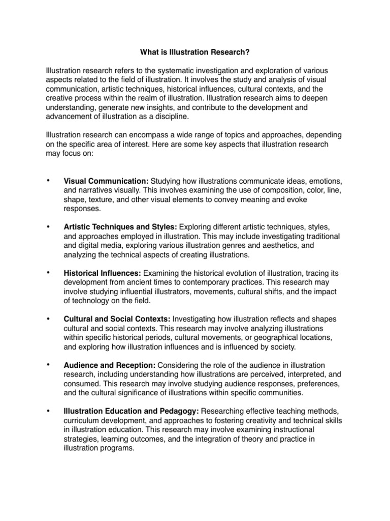 What Is Illustration Research | PDF | Methodology | Science