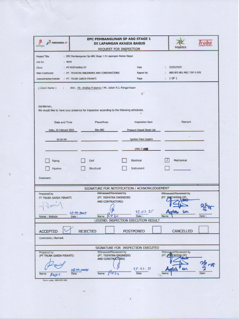 Abg Rfi 001 Mec TGP S 078 | PDF