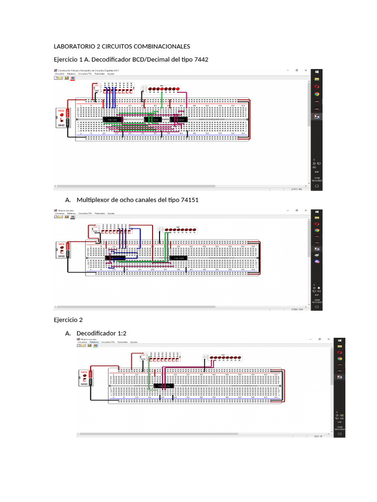 Laboratorio 2 Circuitos Combinacionales | PDF