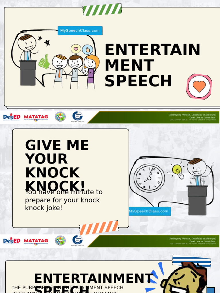 q1 m1 Entertainment Speech | PDF