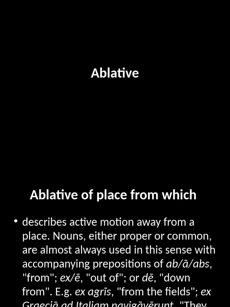 Uses of the Ablative in Latin | PDF | Language Mechanics | Linguistic ...