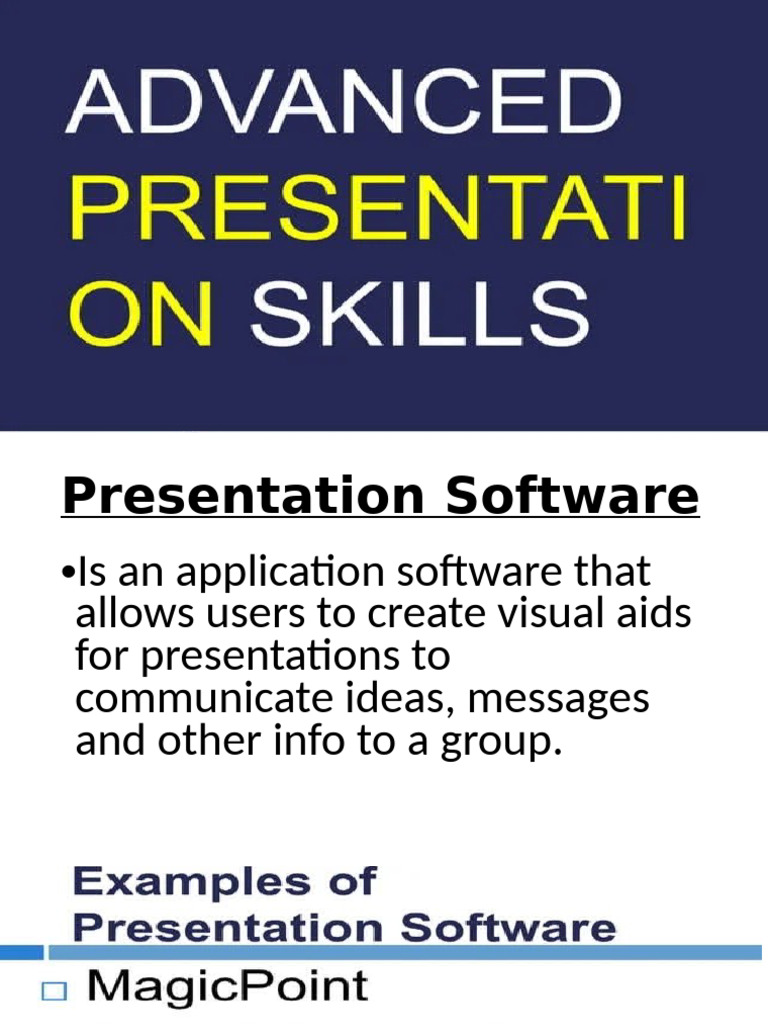 Advance Presentation Skills | PDF