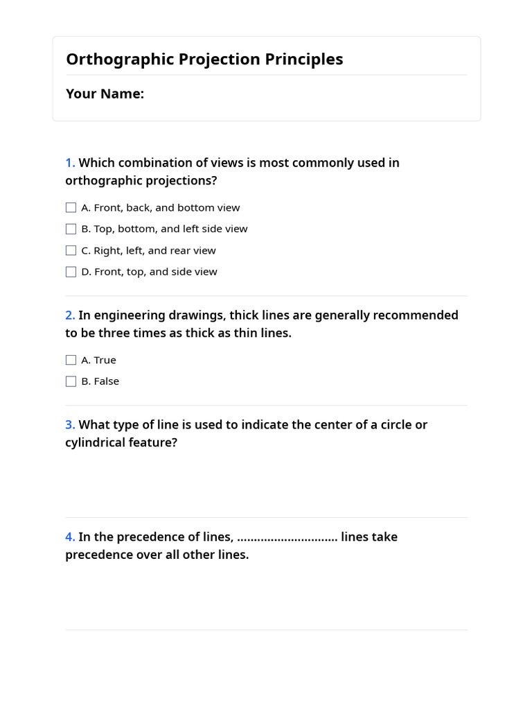 Orthographic Projection Principles | PDF | Drawing