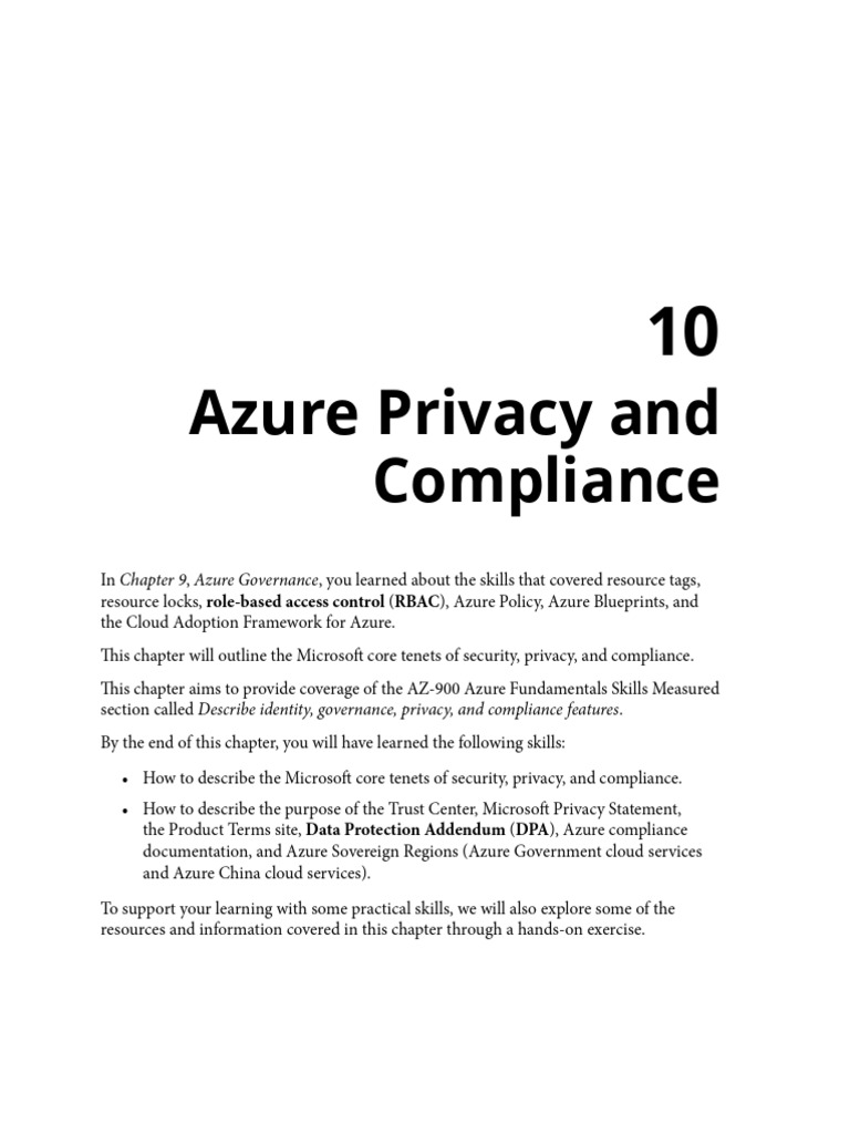 Azure Privacy and Compliance | PDF | Microsoft Azure | Regulatory ...