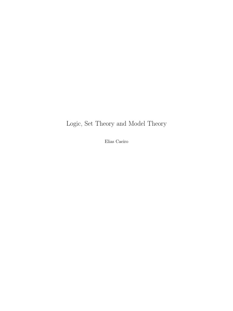Set Theory, Logic, and Model Theory Guide | PDF | Mathematical Logic ...