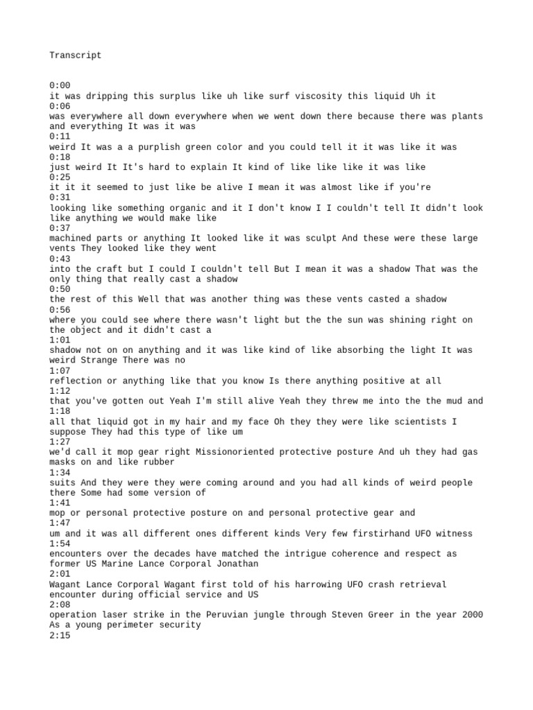 UAP-Gerb-1997 Peru UFO Crash Retrieval - The Story of Jonathan Weygandt ...