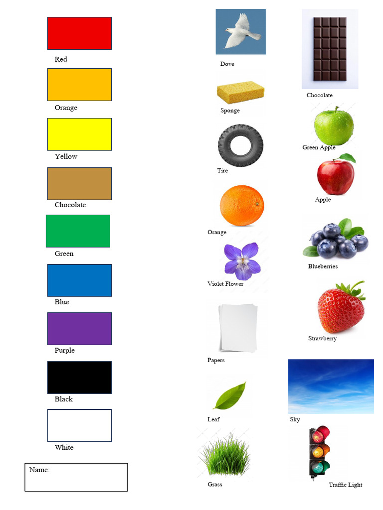 Colour Worksheet | PDF