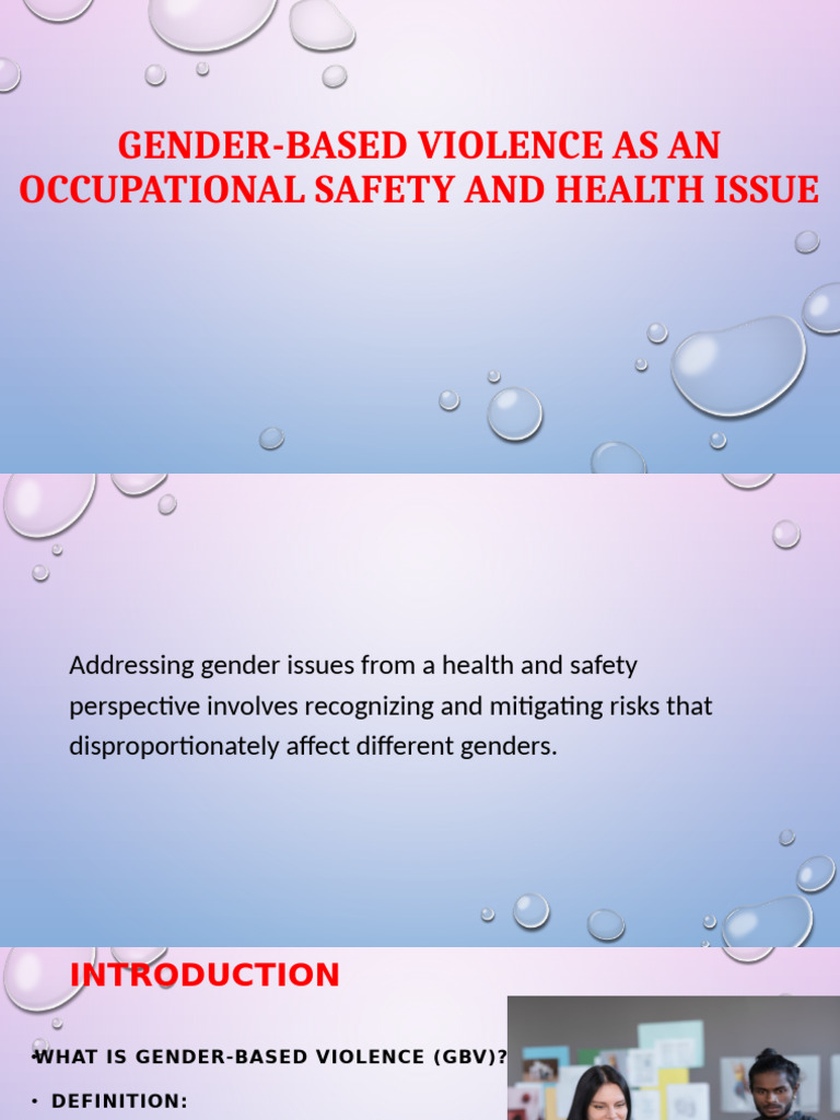 Gender-Based Violence in Workplace Safety | PDF | Domestic Violence ...