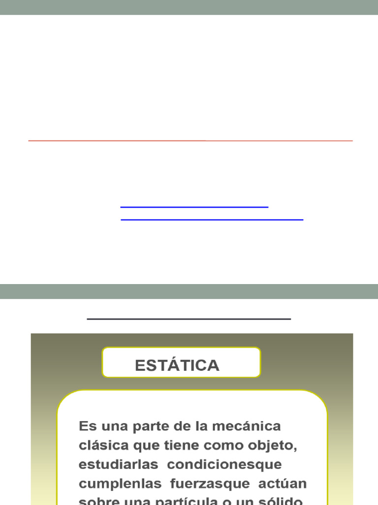 Capitulo 1 Estatica | PDF | Fuerza | Fricción