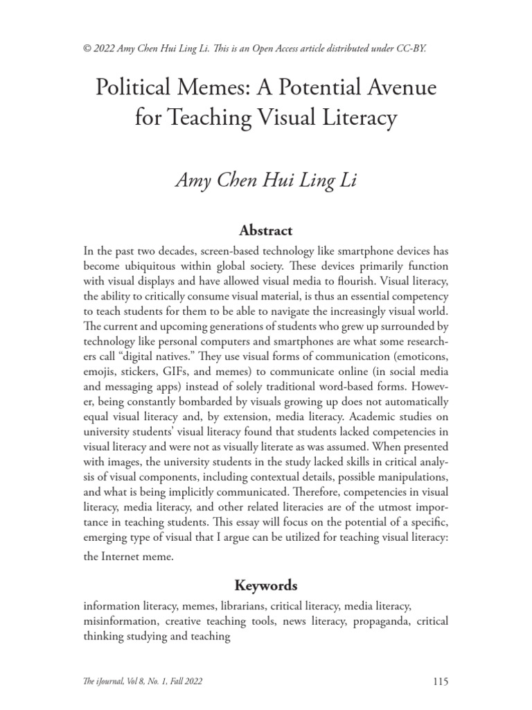 Teaching Visual Literacy with Memes | PDF | Meme | Literacy