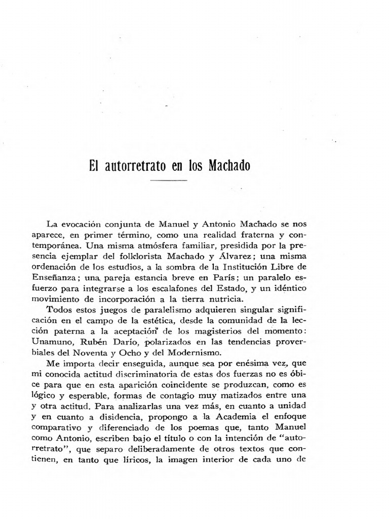 El Autorretrato en Los Machado 1157883 | PDF