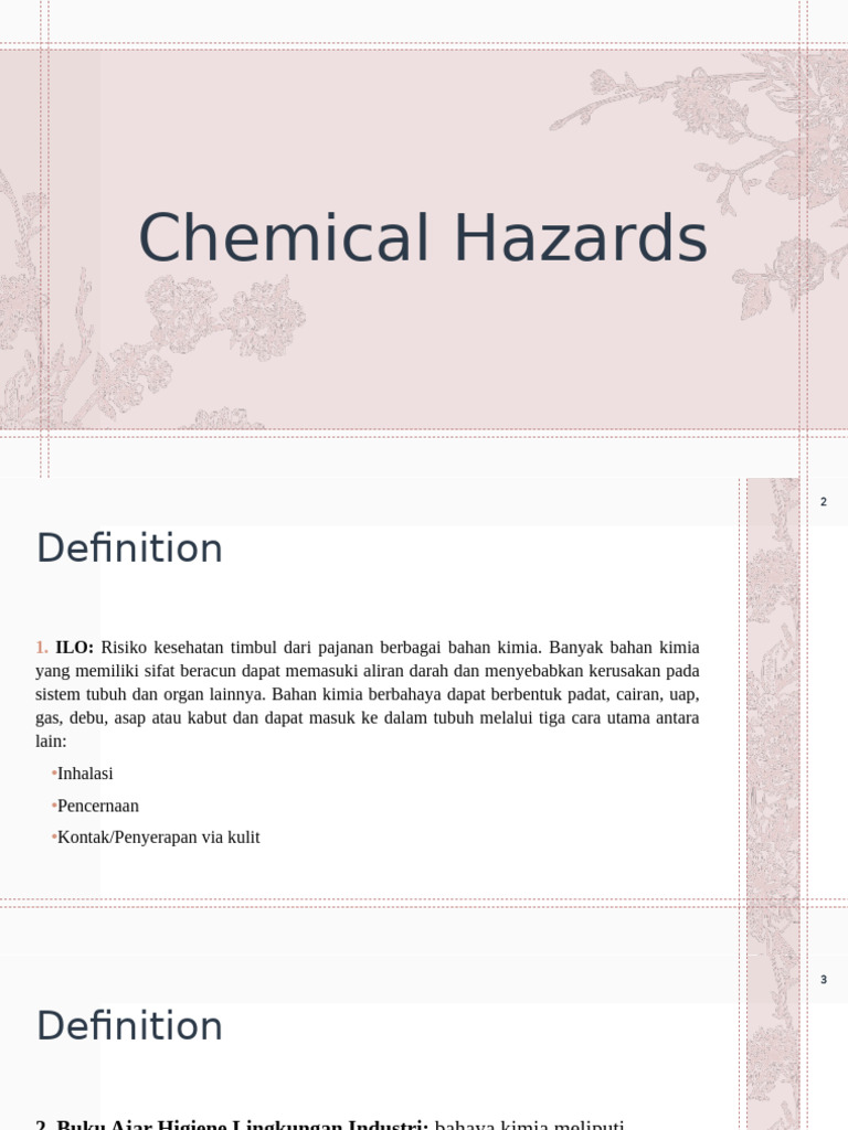 Chemical Hazards | PDF