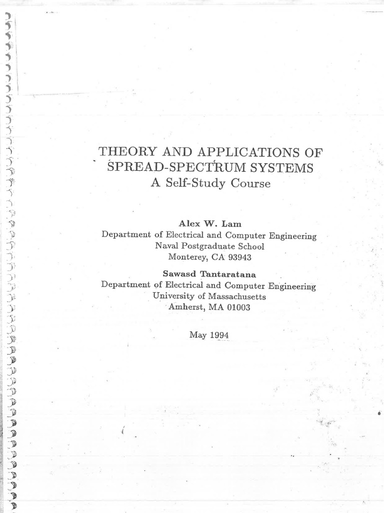 Lam - Theory and Applications of Spread Spectrum Systems - A Self-Study Course | PDF