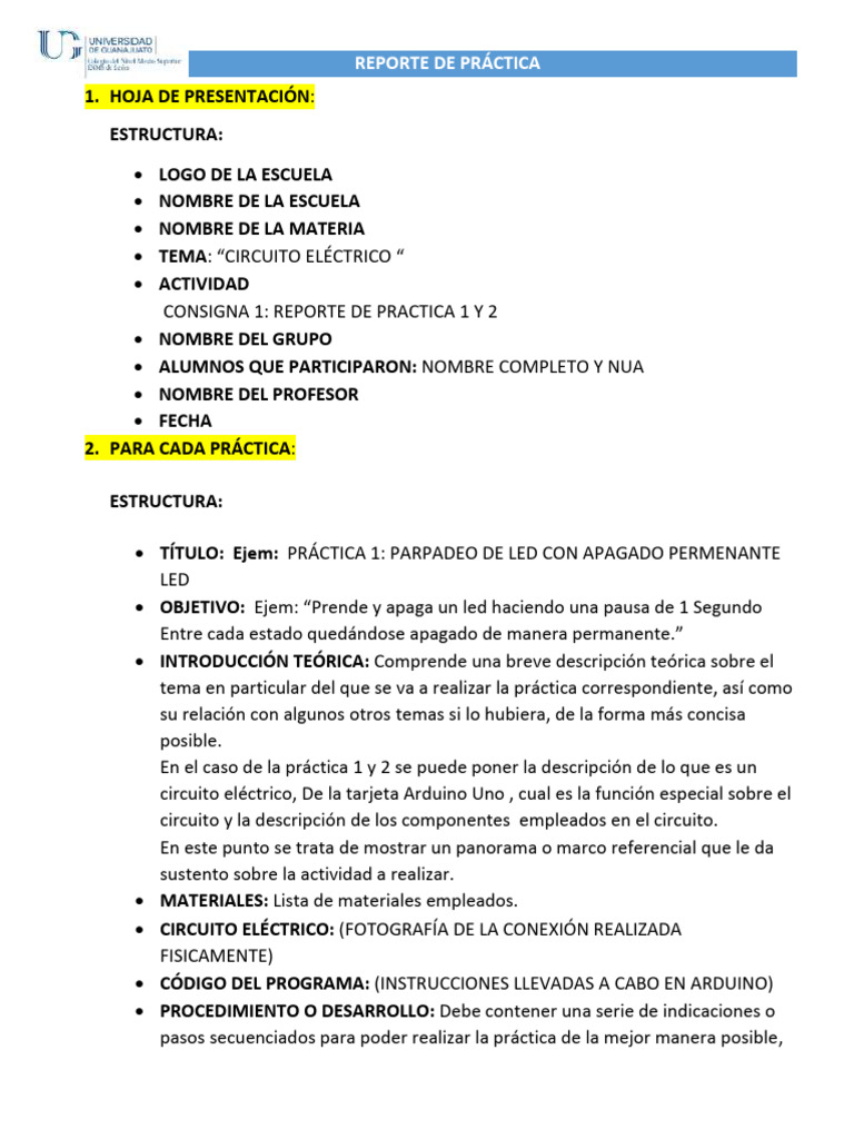 Reporte de Practicas de Laboratorio | PDF