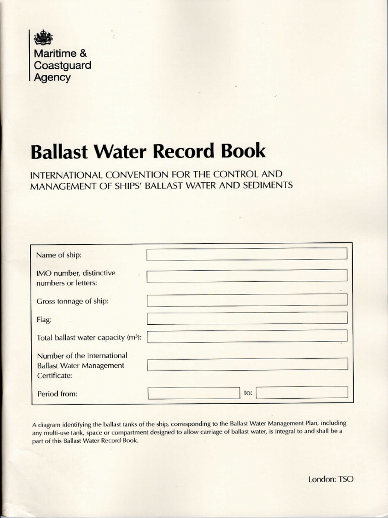 Mca Ballast Water Record Book 2025edn | PDF