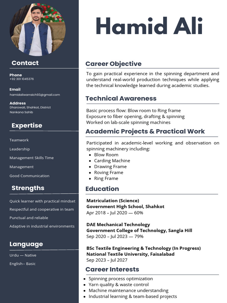 Hamid Ali CV | PDF