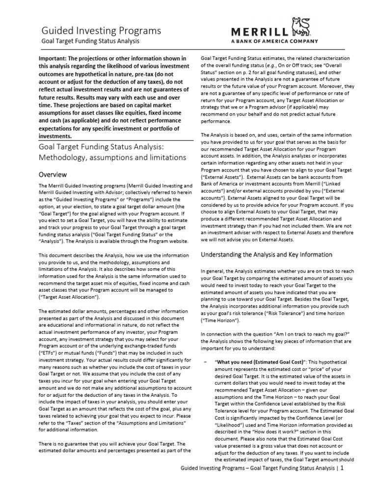 Merrill Guided Investing GFS | PDF | Asset Allocation | Risk