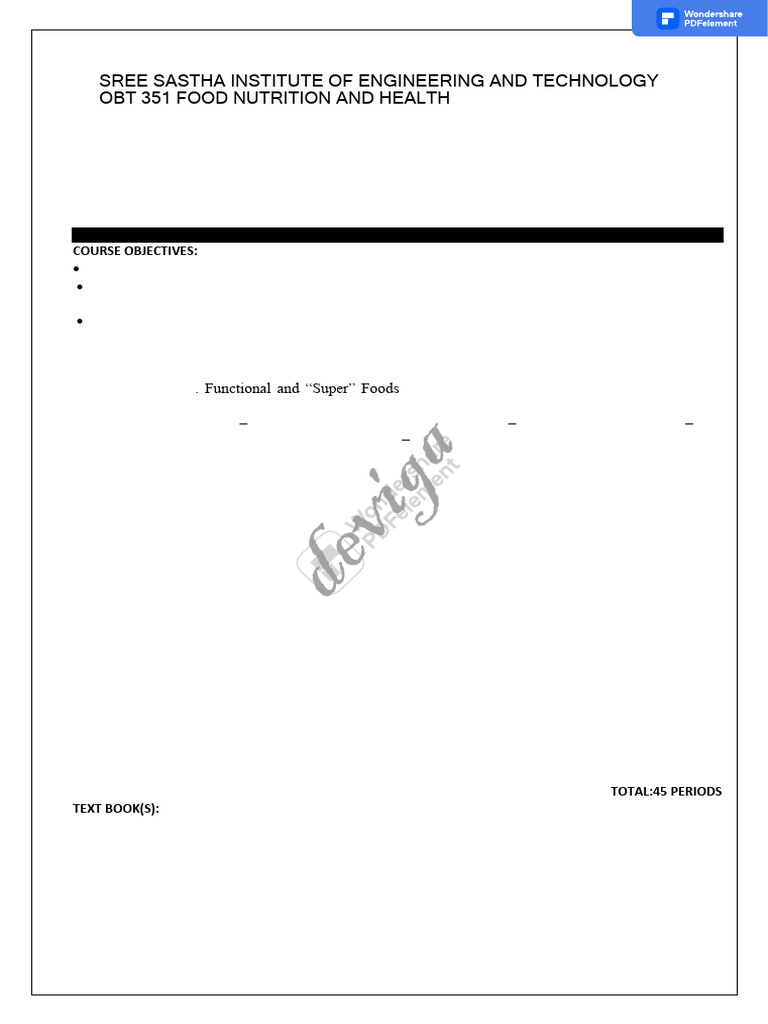 OBT 351 Food and Nutrition | PDF | Sugar Substitute | Alcoholism