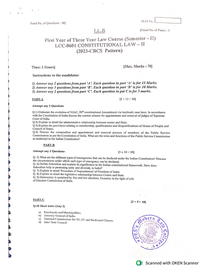 Sem 2 Question Set | PDF