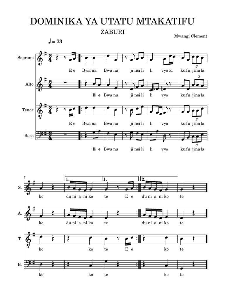 Zaburi Ya Utatu Mtakatifu Mwaka B 2 | PDF