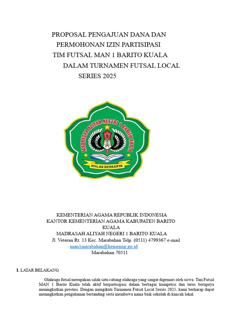 Proposal Futsal | PDF