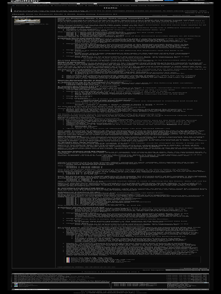 How To Request Mode 3 ALDL Data Using TunerPro RT | PDF | Internet Forum | Byte