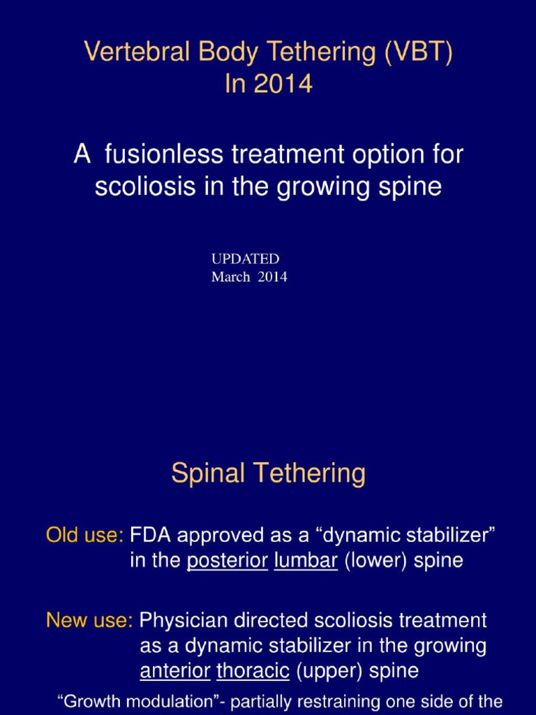 Anterior Vertebral Body Tethering (AVBT) | PDF