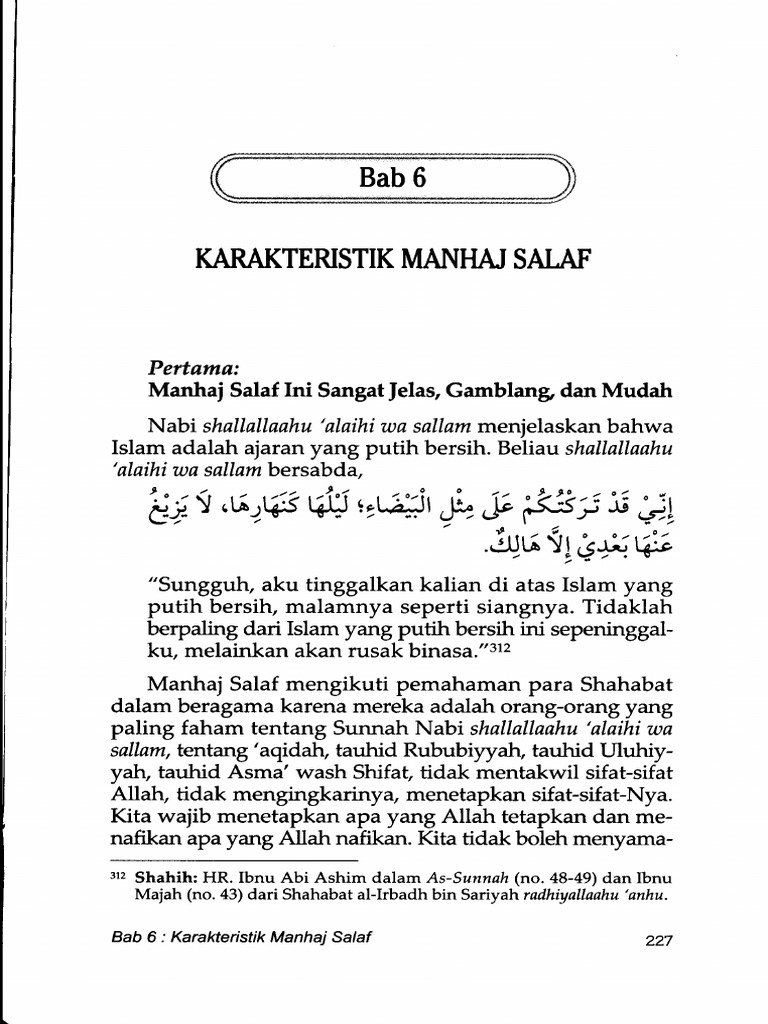 Ciri-Ciri Manhaj Salaf dalam Islam | PDF