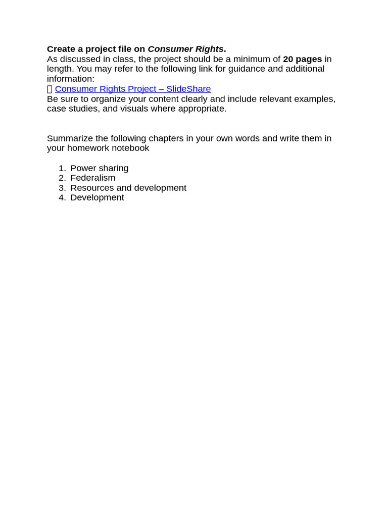 Create A Project File On Consumer Rights | PDF