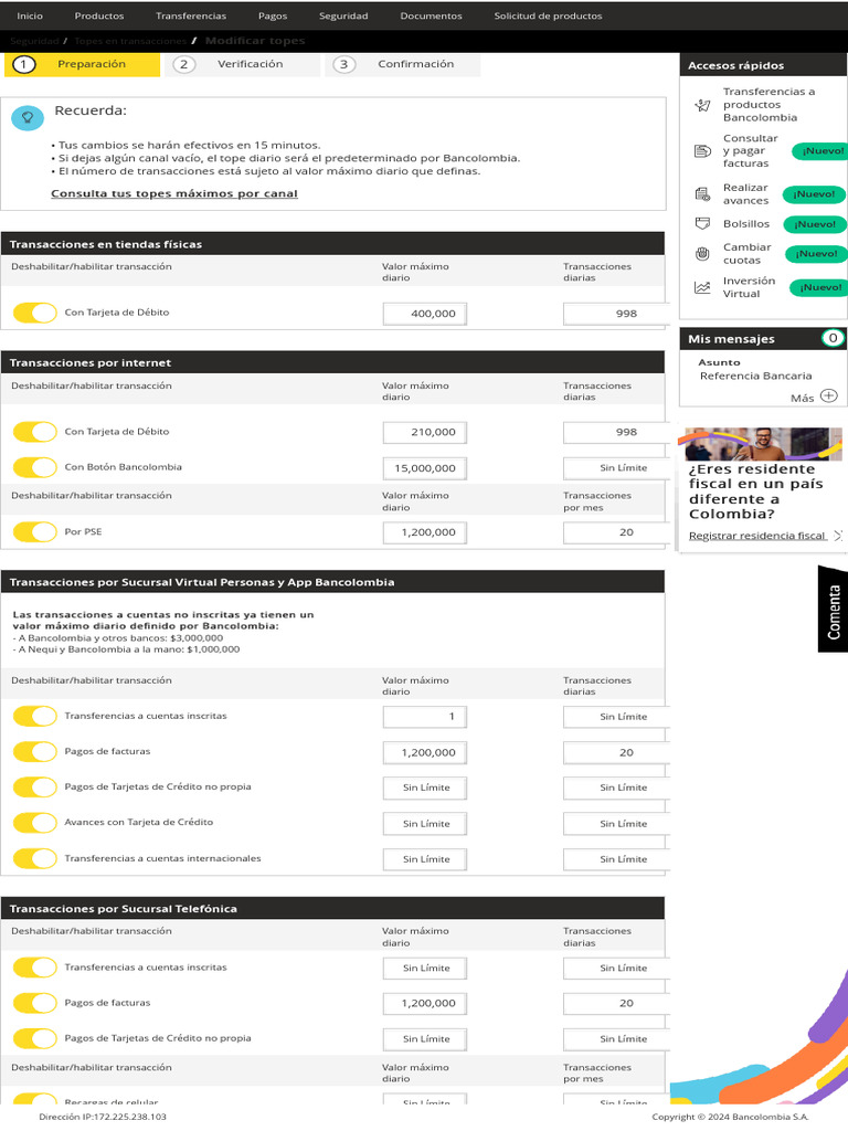 Bancolombia Sucursal Virtual Personas | PDF | Tarjeta de débito ...