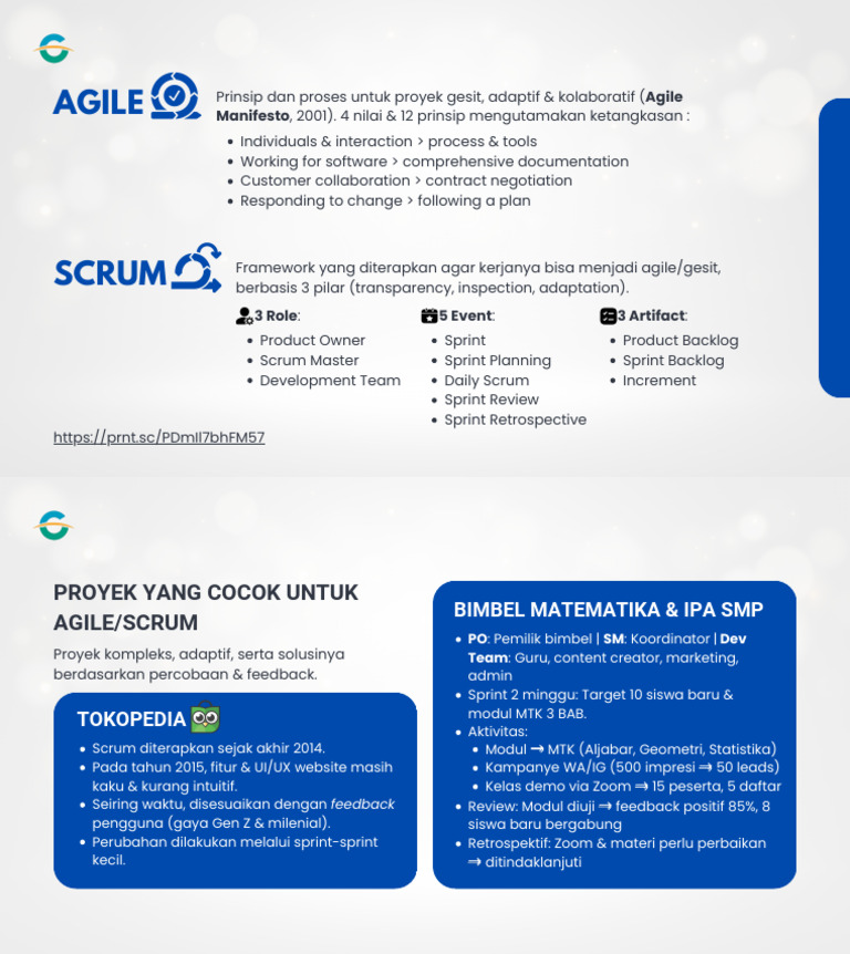 Scrum & Agile Presentation - Fikri Andra Irham - 24120410003 | PDF
