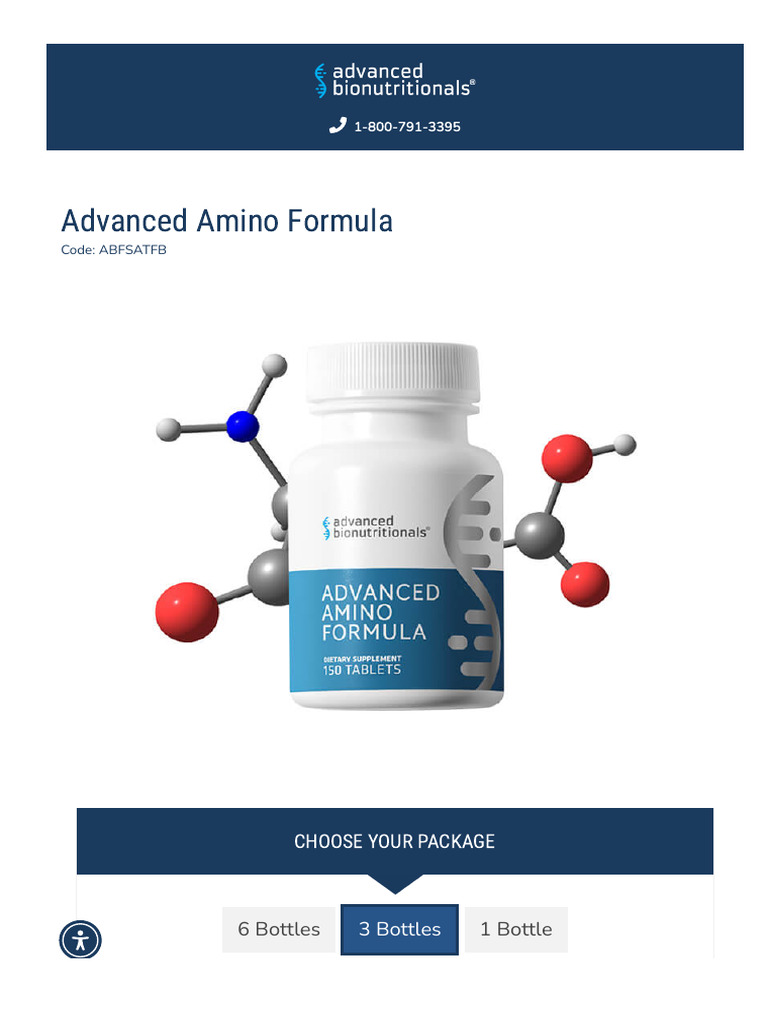 Advanced Amino Formula Product Page | PDF | Dietary Supplements | Amino ...