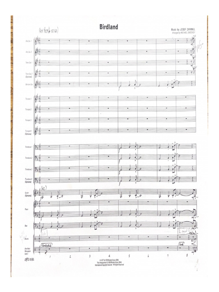 Birdland Score | PDF