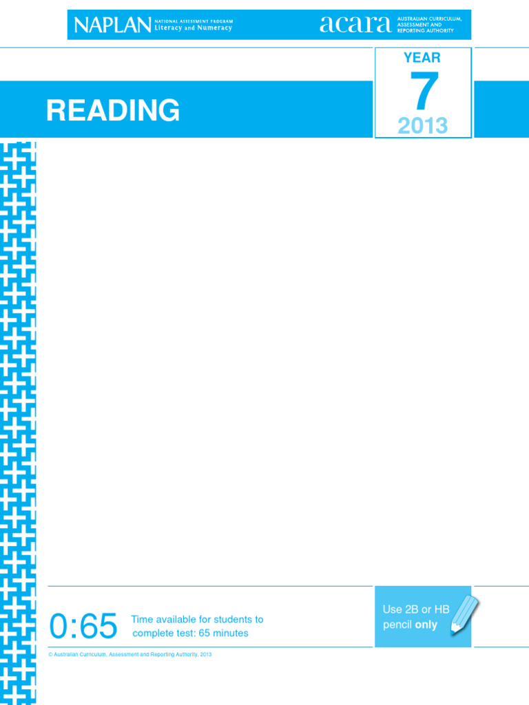 Year 7 Reading Comprehension Test | PDF