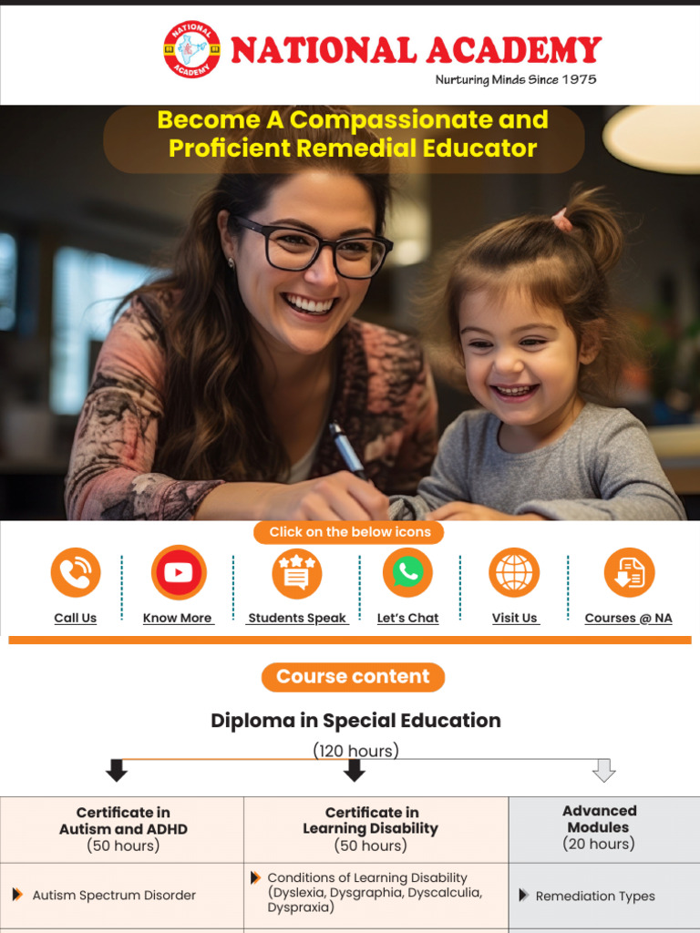 Diploma in Special Education Courses | PDF | Learning Disability ...