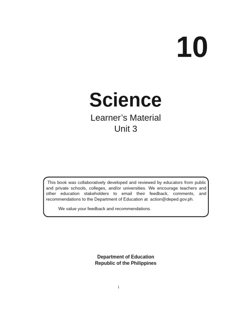 Science 10 Learner's Material Unit 3 REMEDIAL | PDF | Nerve | Nervous System