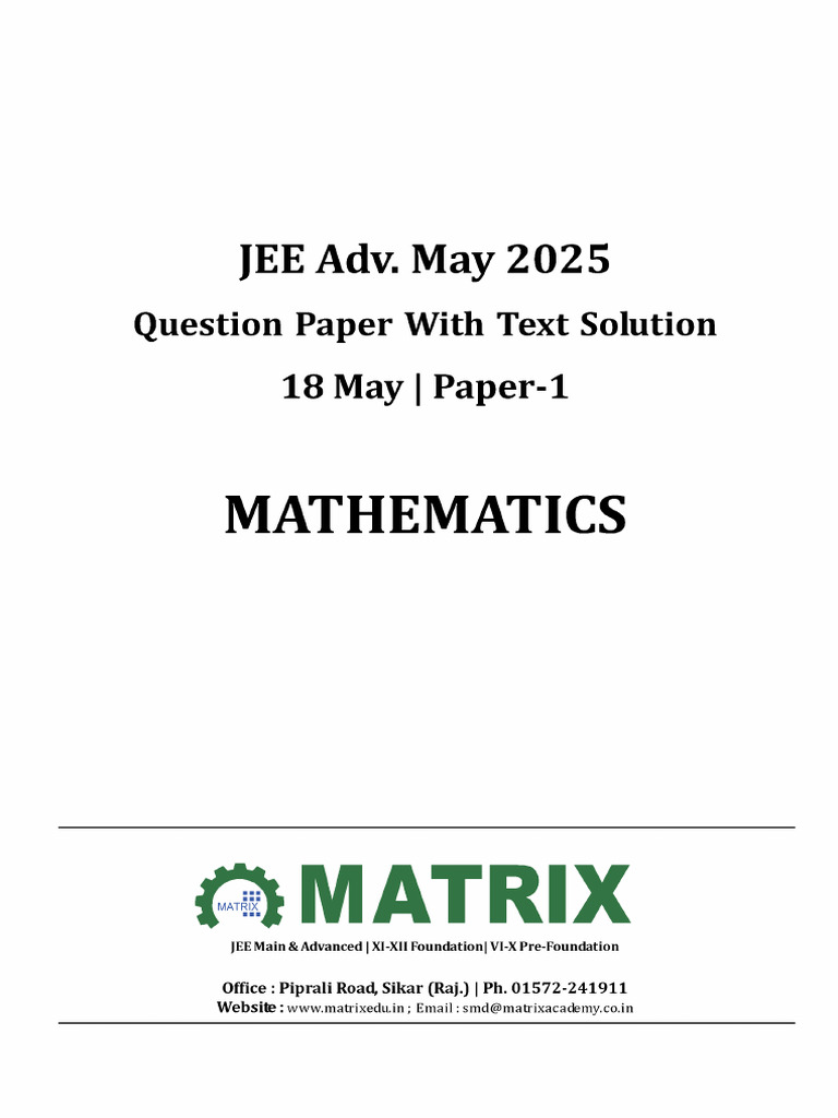 Paper1 Mathematics | PDF