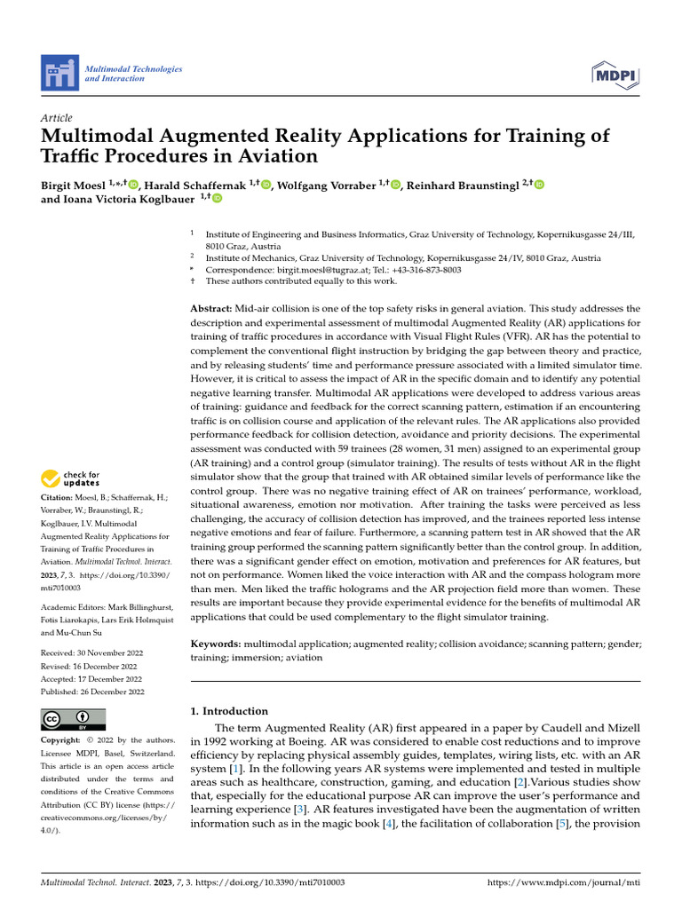 Multimodel Ar Training Traffic Procedures | PDF | Augmented Reality | Simulation