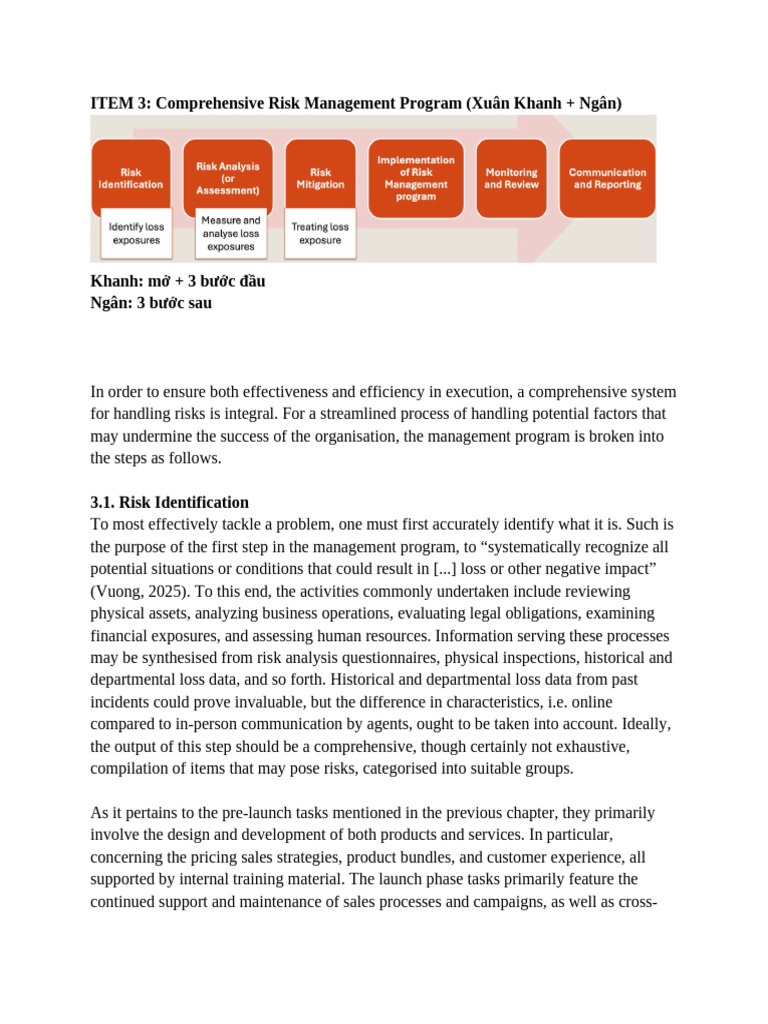 Comprehensive Risk Management Steps | PDF | Risk | Risk Management