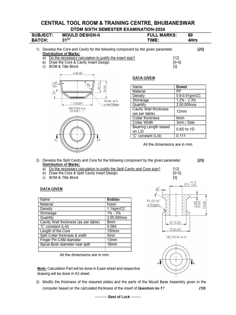 MD-II Solution For DTDM 31st Batch 6th Semester | PDF | Engineering ...